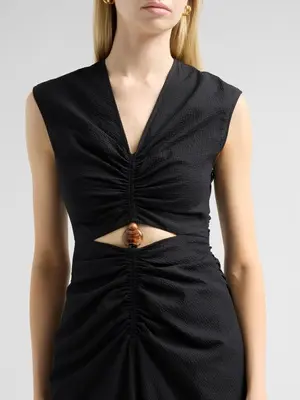 Veronica Beard Marisabel Cut-out Midi-dress