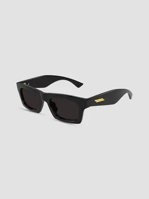 Bottega Veneta New Entry 51mm Squared Sunglasses - Black