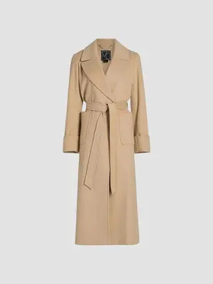 MERCER COLLECTIVE Belted Wool-blend Coat - Camel