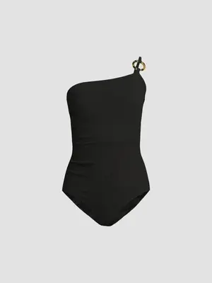 CHANGE OF SCENERY Kara Textured One-piece Swimsuit - Black Texture