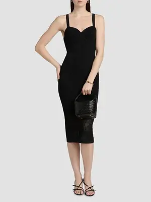 L'Agence Michelle Pointelle-knit Body-con Dress