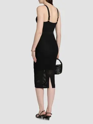 L'Agence Michelle Pointelle-knit Body-con Dress