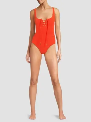 CHANGE OF SCENERY Textured Taylor One-piece Swimsuit