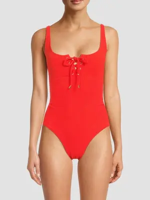 CHANGE OF SCENERY Textured Taylor One-piece Swimsuit