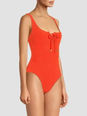 CHANGE OF SCENERY Textured Taylor One-piece Swimsuit