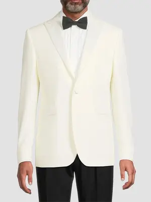 Corneliani Peak Lapel Wool Dinner Jacket