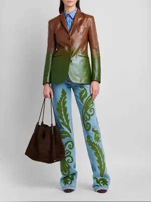 Etro Gradient Leather Blazer