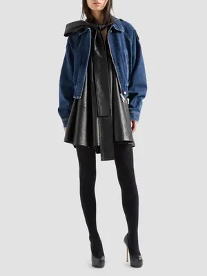 7 For All Mankind Aviator Denim Crop Jacket