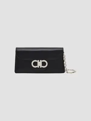 FERRAGAMO Mini Gancini Leather Crossbody Bag