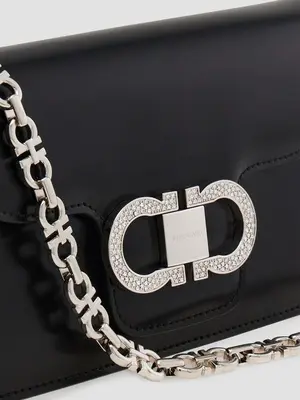 FERRAGAMO Mini Gancini Leather Crossbody Bag