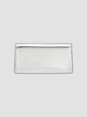 FERRAGAMO Mini Gancini Leather Shoulder Bag - Argento