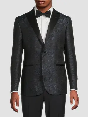 Corneliani Jacquard Silk Blazer