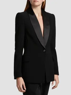 SERGIO HUDSON Satin Shawl Lapel Blazer