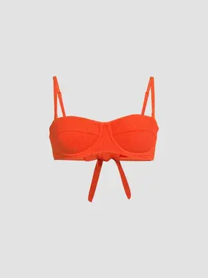 CHANGE OF SCENERY Nellie Textured Balconette Bikini Top Flame Texture