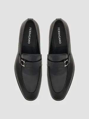FERRAGAMO Turner Gancini Leather Loafers