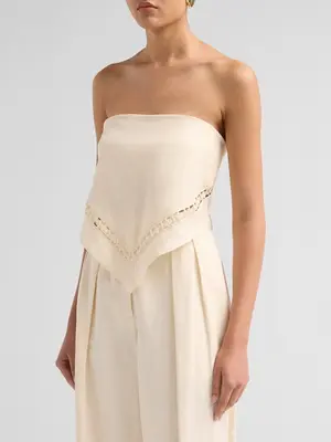 Simkhai Lahni Linen Lace Top