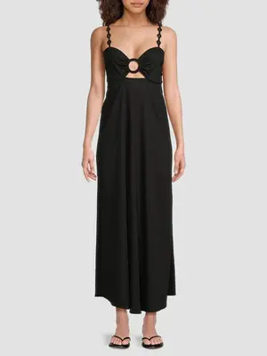 Peixoto Kenny Cut-out Cotton Maxi Dress - Black