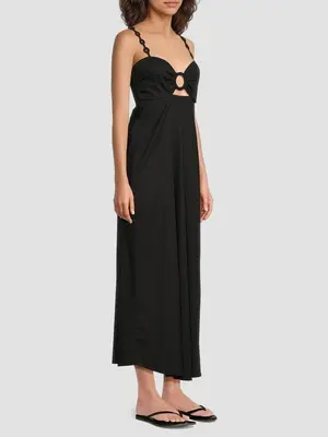 Peixoto Kenny Cut-out Cotton Maxi Dress - Black