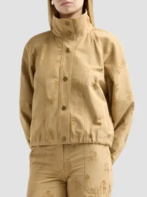 Veronica Beard Ainsworth Paisley Cotton-blend Jacket - Sand