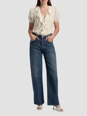 IF ONLY STUDIO Cotton Ruffled Top
