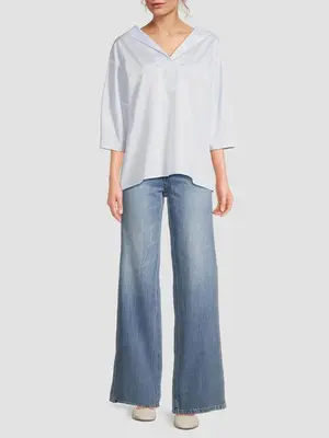 HARSHMAN Oriana Bow Blouse - Light Blue