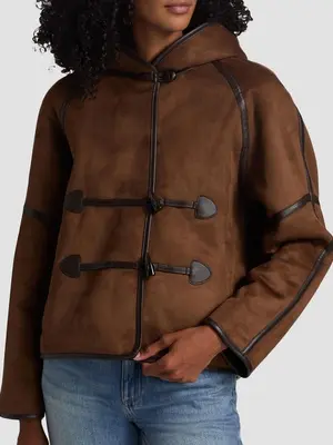 IF ONLY STUDIO Faux Shearling-lined Hooded Jacket