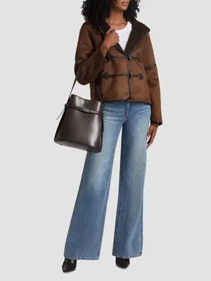 IF ONLY STUDIO Faux Shearling-lined Hooded Jacket