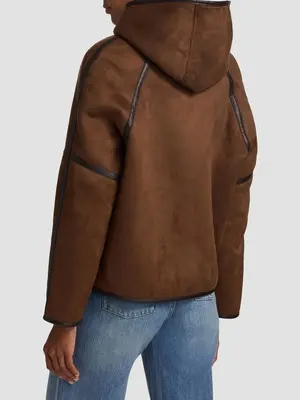 IF ONLY STUDIO Faux Shearling-lined Hooded Jacket