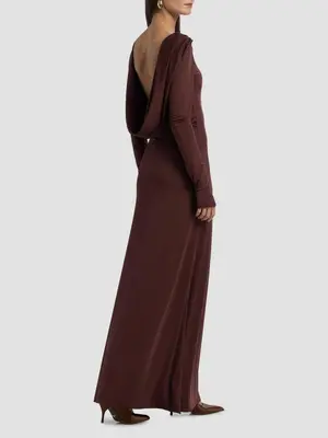 MARIANDREE GAITAN Naomi Boatneck Maxi Dress