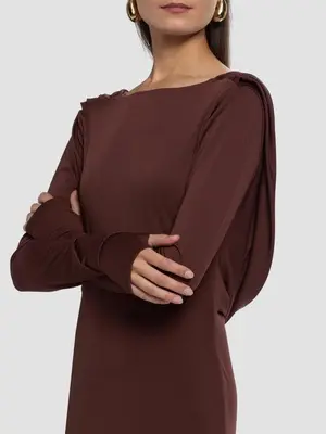 MARIANDREE GAITAN Naomi Boatneck Maxi Dress