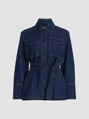 IF ONLY STUDIO Tie-waist Jacket - Denim