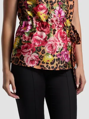 IF ONLY STUDIO Printed Halterneck Top