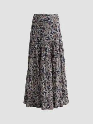 Veronica Beard Heatheralyn Paisley Maxi Skirt