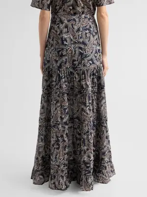 Veronica Beard Heatheralyn Paisley Maxi Skirt