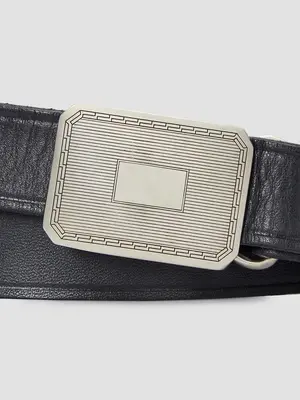 Polo Ralph Lauren Engine Turn Leather Belt - Black