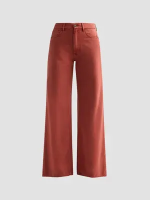 Veronica Beard Kasey Wide-leg Jeans - Rust