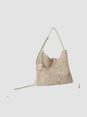 Polo Ralph Lauren Polo Play Waxed Cotton Cord Messenger Bag - Ivory