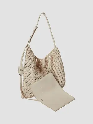 Polo Ralph Lauren Polo Play Waxed Cotton Cord Messenger Bag - Ivory