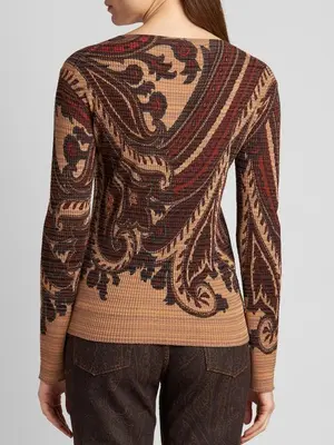 Etro Stamped Paisley V-neck Top