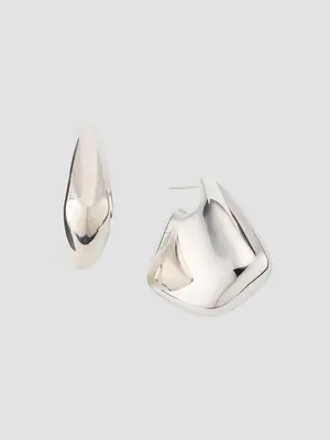 Bottega Veneta Large Fin Sterling Earrings - Silver