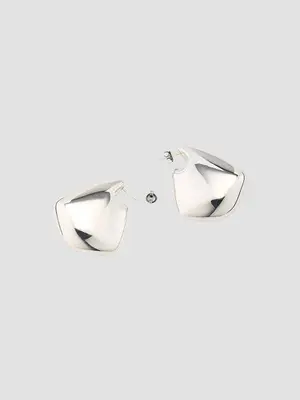 Bottega Veneta Large Fin Sterling Earrings