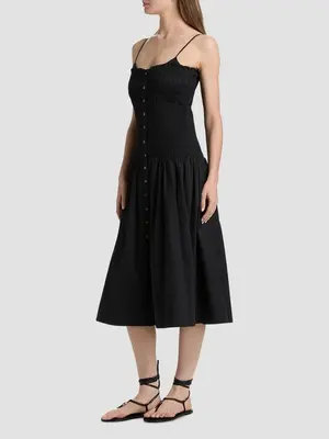 Veronica Beard Serenel Cotton Midi-dress