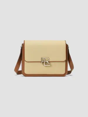 Ralph Lauren Rl Cotton & Leather Crossbody Bag