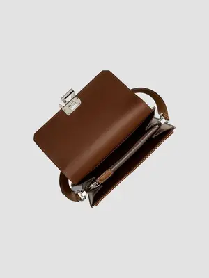 Ralph Lauren Rl Cotton & Leather Crossbody Bag