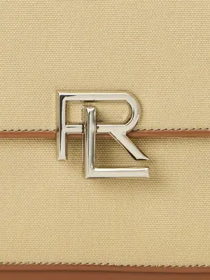Ralph Lauren Rl Cotton & Leather Crossbody Bag