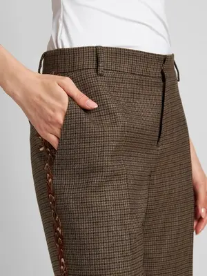 Etro Feather Striped Wool Trousers