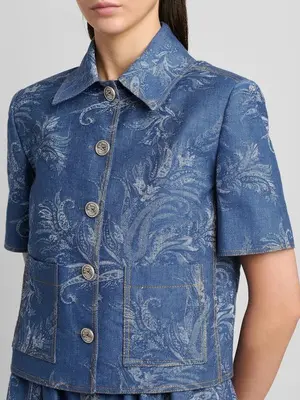 Etro Paisley Denim Shirt - Blue