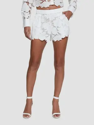L'Agence Laina Eyelet Cotton Shorts