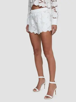 L'Agence Laina Eyelet Cotton Shorts