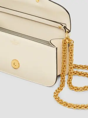Valentino Garavani Locò Small Shoulder Bag In Calfskin - Light Ivory